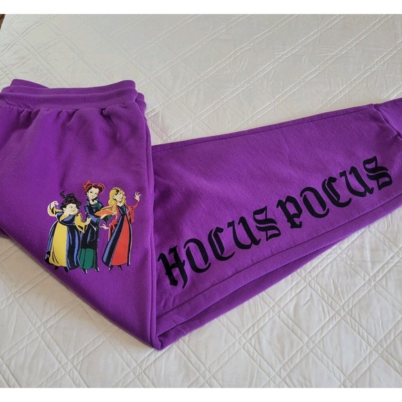 Disney | Pants & Jumpsuits | Disney Hocus Pocus Womens Purple Sweat ...